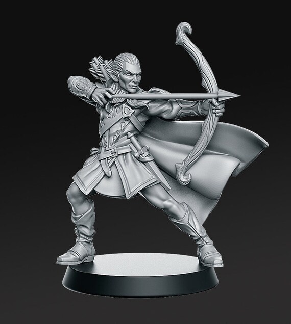 Miniature Toys Elven Hero RNE Studio 28-32mm 3d Miniature Tabletop/ RPG ...