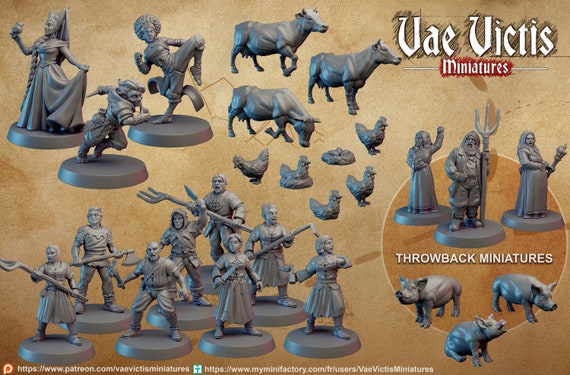 Village Uprising August 2022 Set by Vae Victis 28-32mm 3d - Etsy