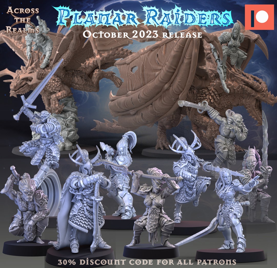 Planar Raiders October 2023 Across the Realms 32mm 3d Miniature ...