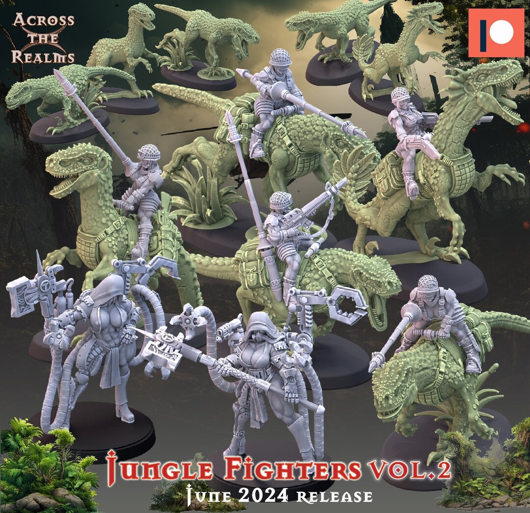 Jungle Fighters Vol.2 June 2024 Set by Across the Realms 3d Miniature ...
