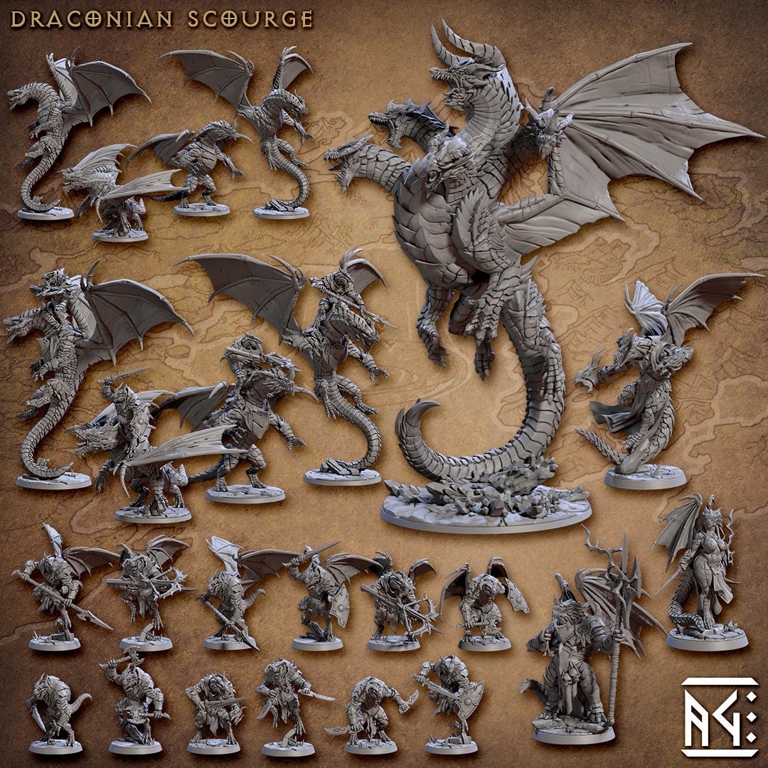 Draconian Scourge June 2023 Artisan Guild 3d Miniature Tabletop/ RPG ...