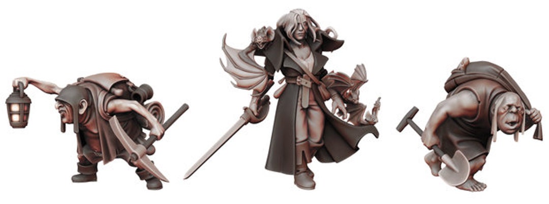 Undead Set by Manuel Boria 3d Miniature Tabletop/ RPG /JRPG/ Dnd 32mm ...