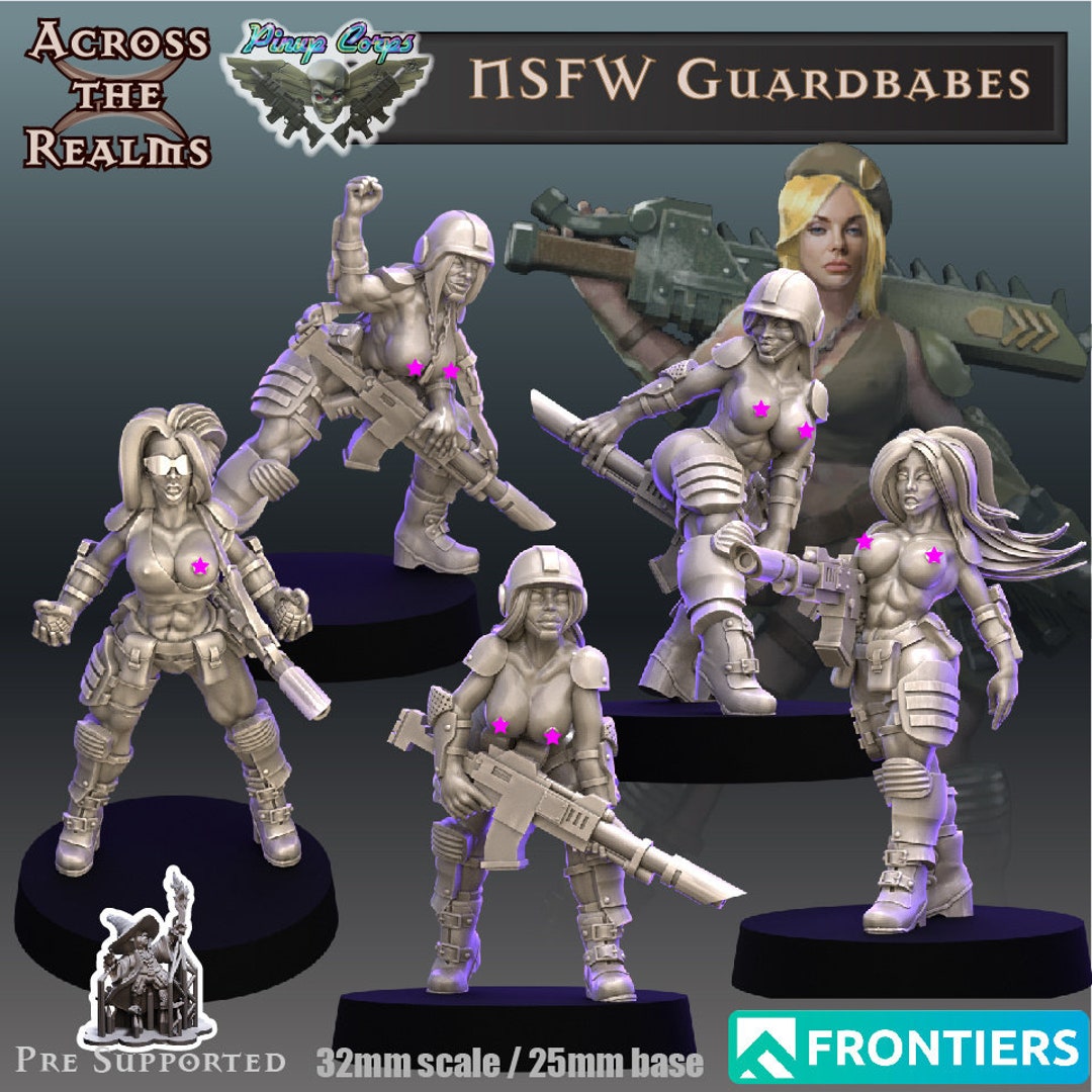 Stormbabes Infantry (5 Models- Warning,nsfw) 32mm 3d Miniature Tabletop/ RPG /JRPG/ - Etsy