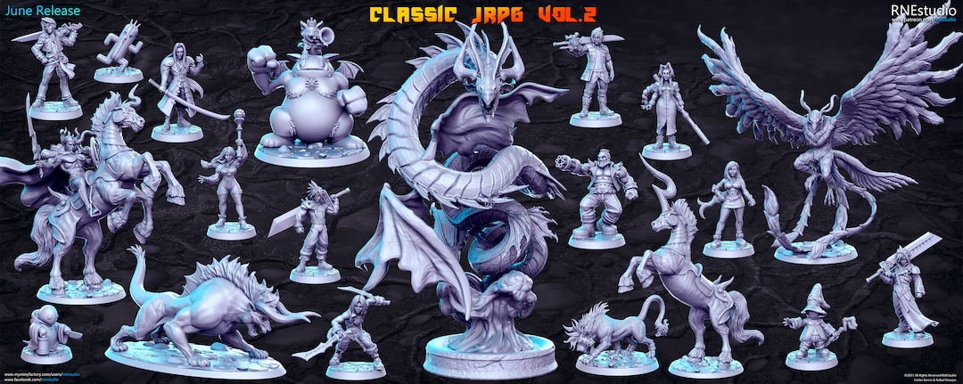 Classic JRPG Volume 2 June 2021 set by RNE Studio 3d Miniature Tabletop ...
