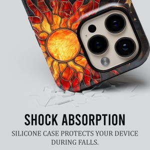 Celestial Stained Glass Phone Case - Sun & Moon Cover for iPhone 17 Pro ...