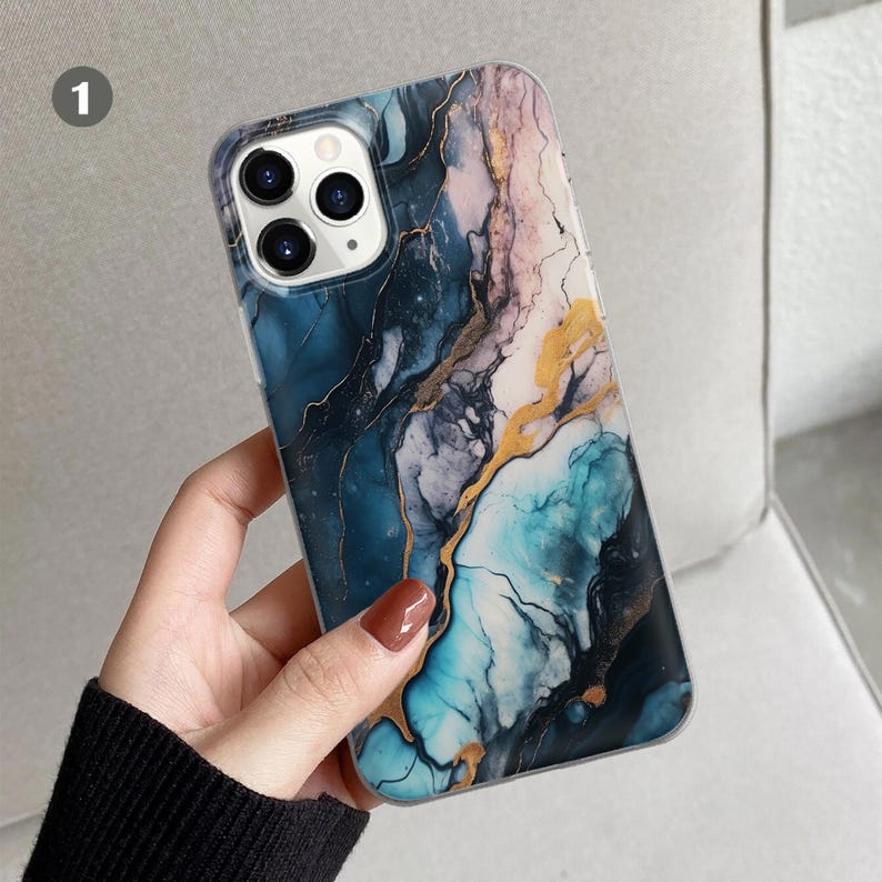Marble Phone Case With Gold – Abstract Cover for iPhone 17 Pro Max 16 ...