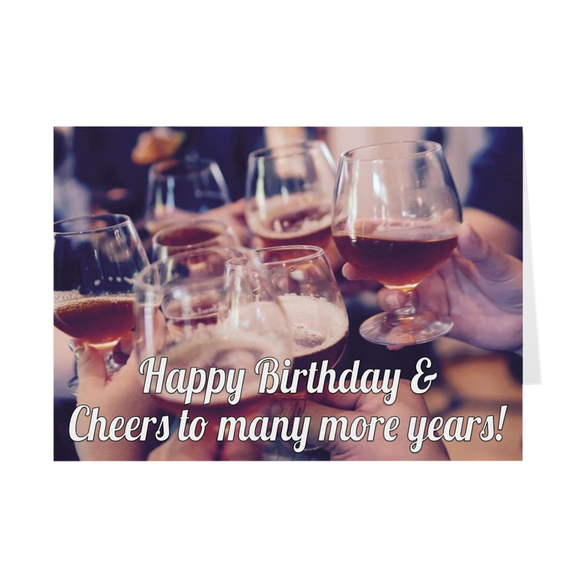 Cheers to Many More Years Birthday Card - Etsy