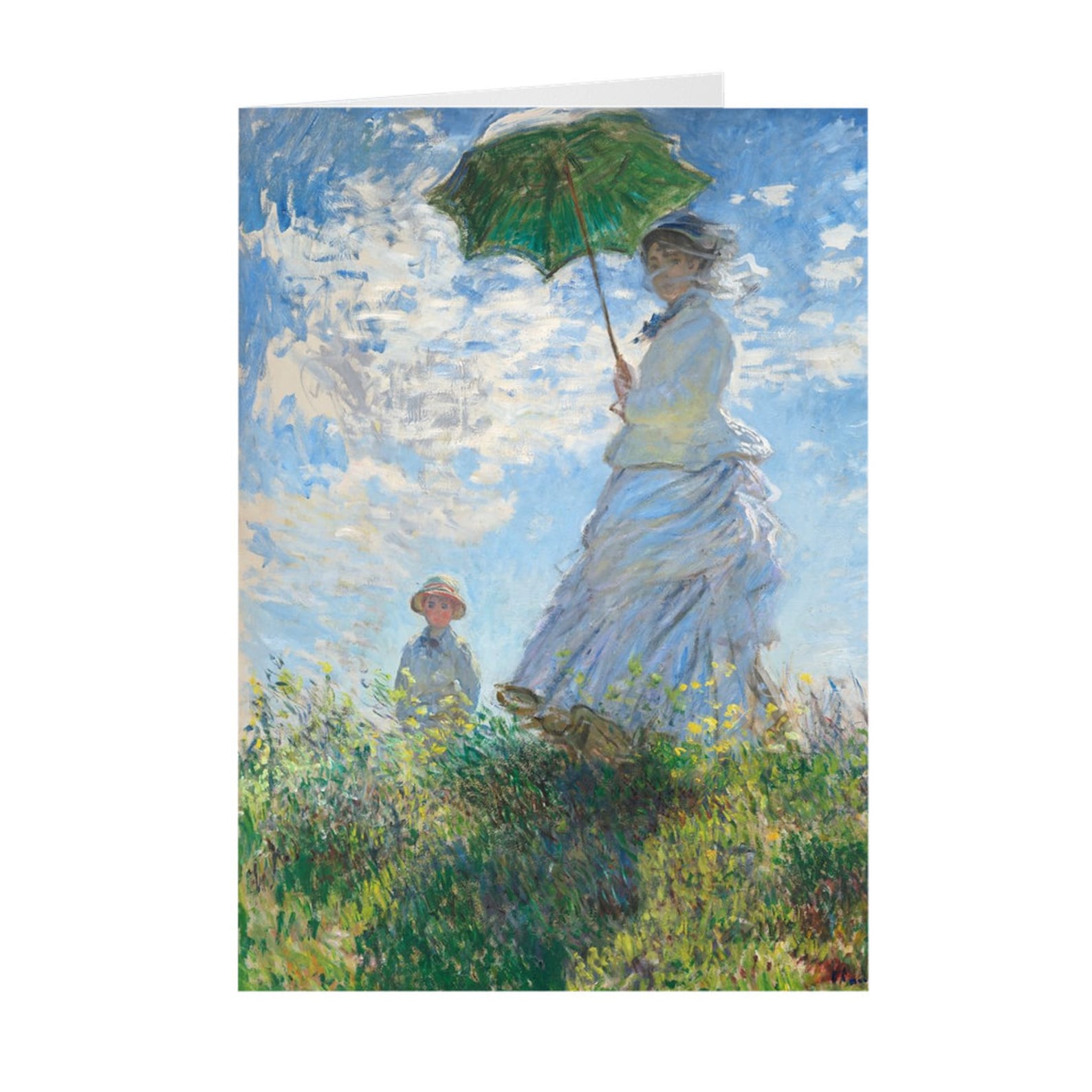 Woman With A Parasol, Madame Monet and Her Son (1875) by Claude Monet ...