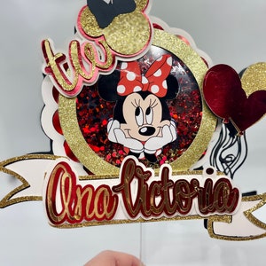 Minnie Mouse Theme Cake Topper - Etsy