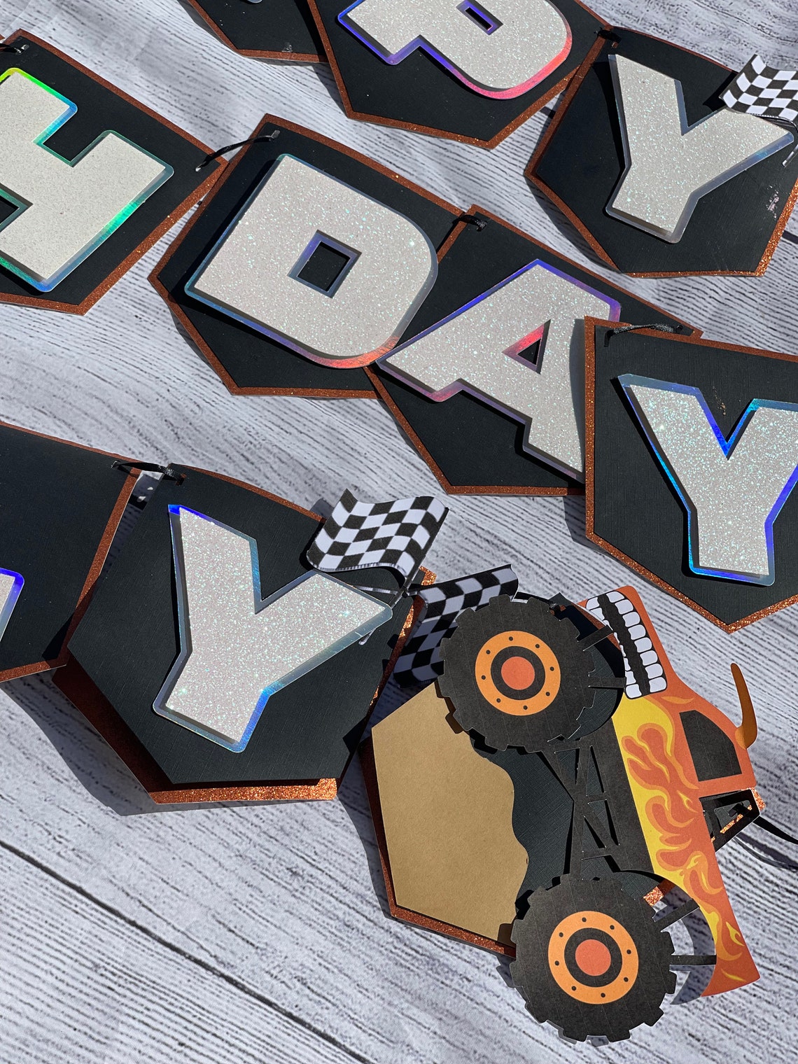 Monster Jam Theme Birthday Banner - Etsy