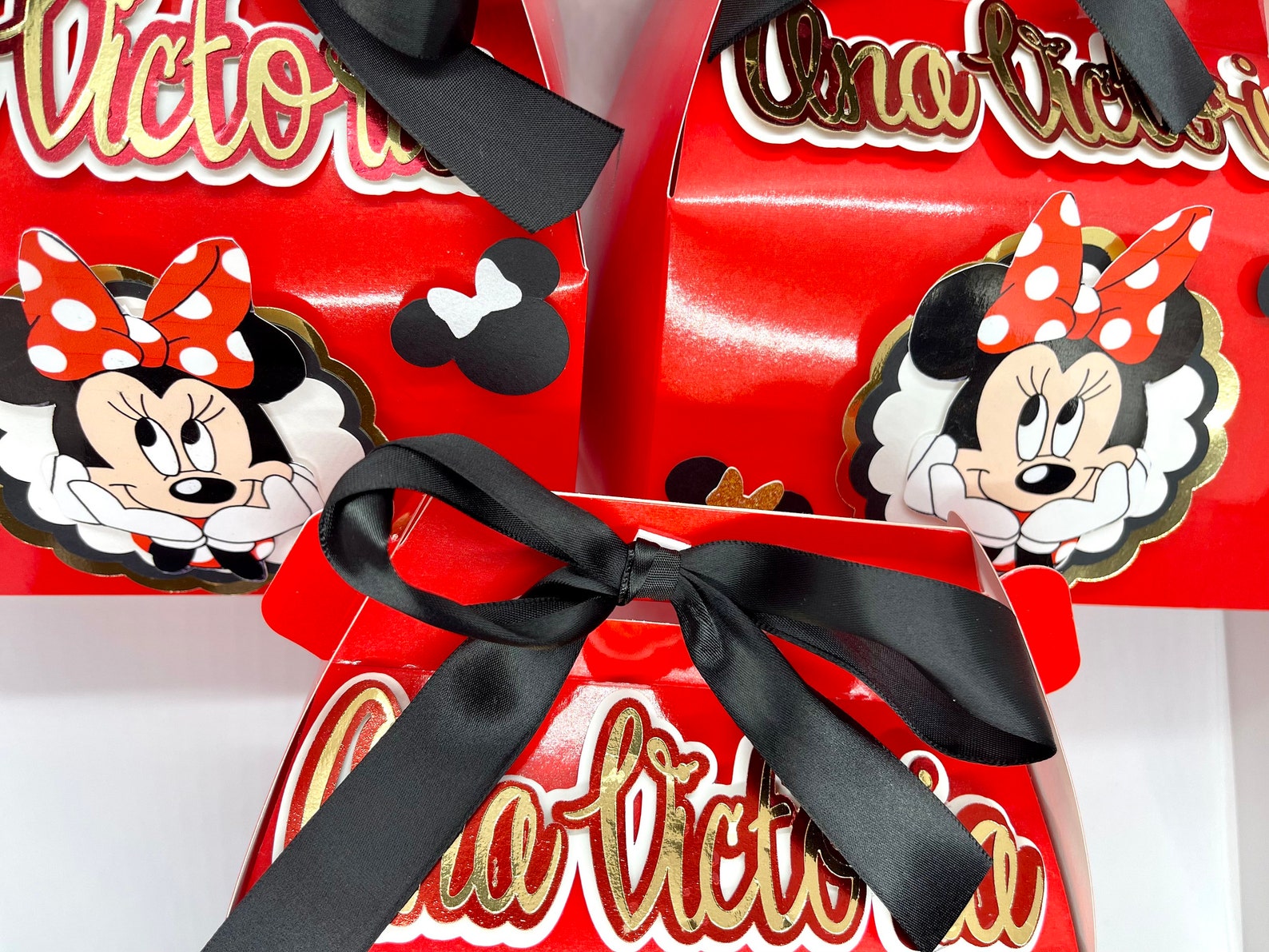 Minnie Mouse Theme Favor Boxes - Etsy