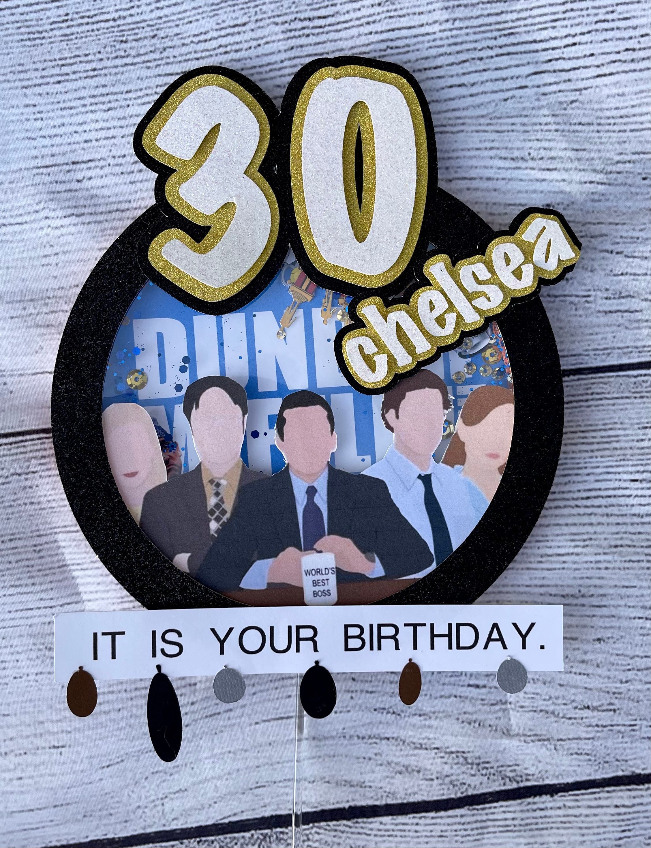 The Office Birthday Cake Topper | Dunder Mifflin Party Decor - Etsy
