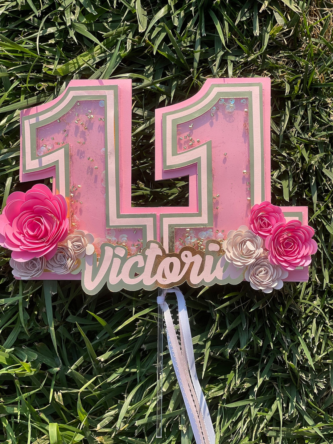 11th Birthday Cake Topper Shaker 3d - Etsy