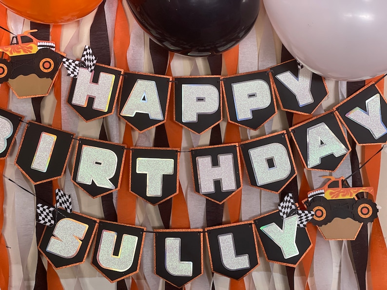 Monster Jam Theme Birthday Banner - Etsy