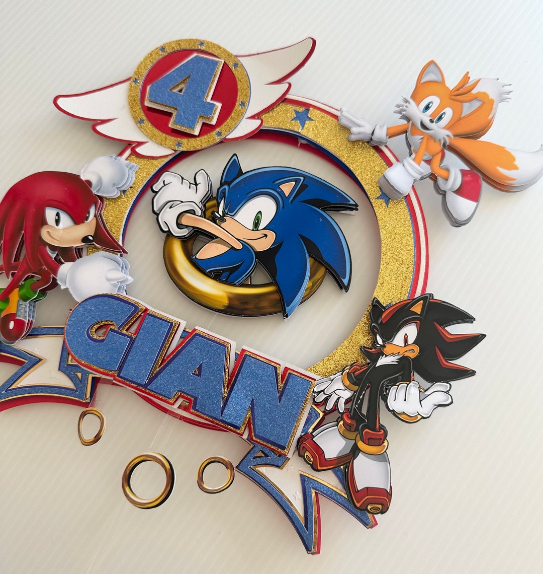 Sonic Theme Cake Topper - Etsy