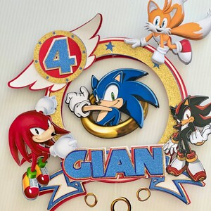 Sonic Theme Cake Topper - Etsy