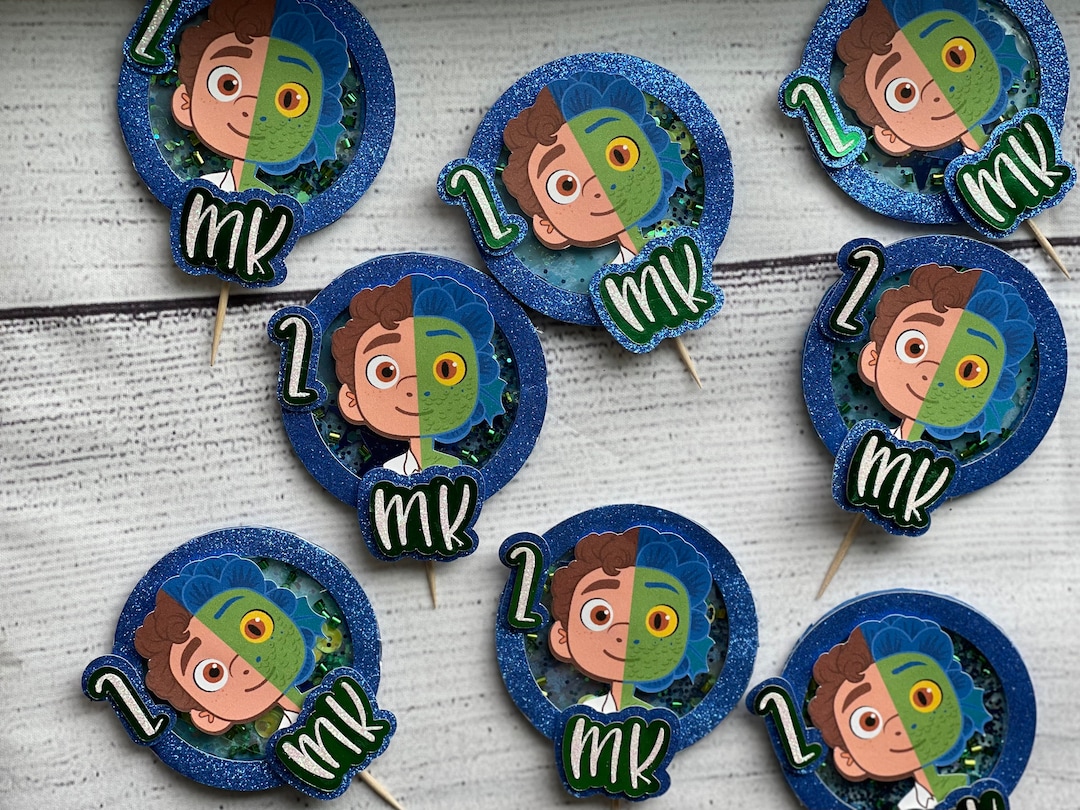 Luca Cupcake Toppers | Sea Monster Birthday Picks | Pixar Movie Party ...