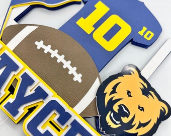 Chicago Bears Football Cake Topper - Etsy