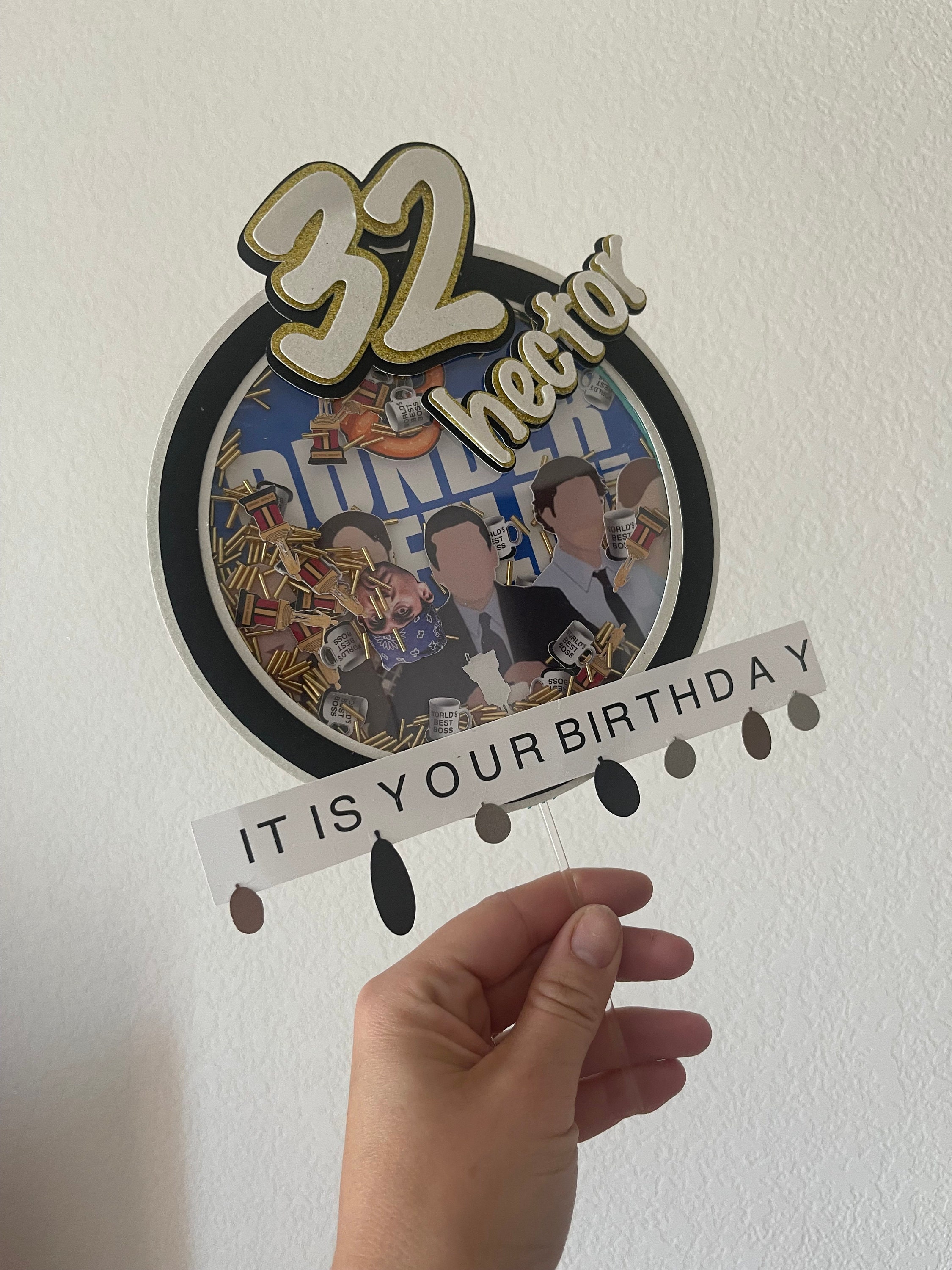 The Office Birthday Cake Topper | Dunder Mifflin Party Decor - Etsy