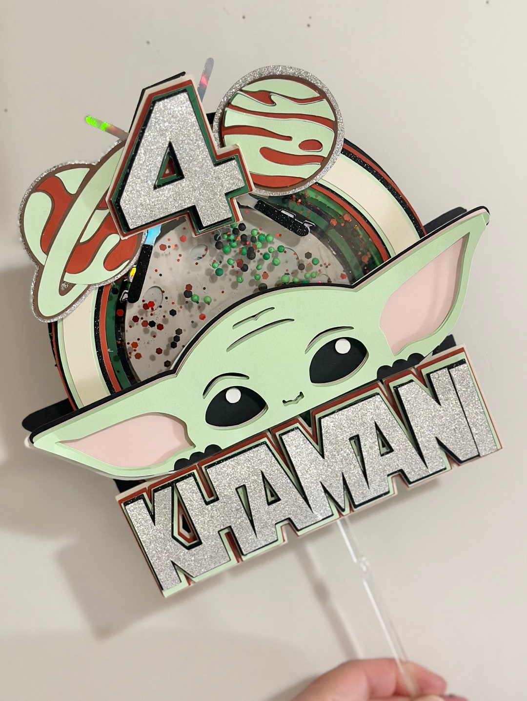 Baby Yoda Cake Topper | the Mandalorian Birthday Decor | Grogu Star ...
