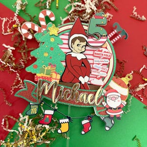 Elf Cake Topper Christmas Cake Topper Birthday - Etsy