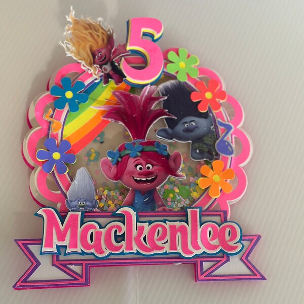 Trolls Cake Toppers - Etsy