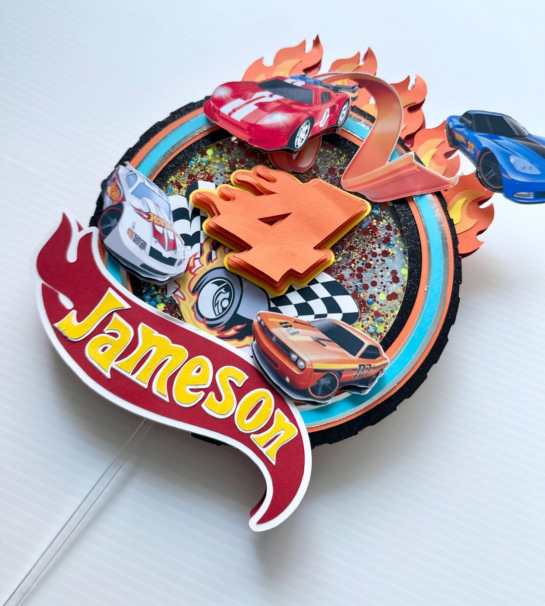 Race Car Sports Car Theme Cake Topper - Etsy