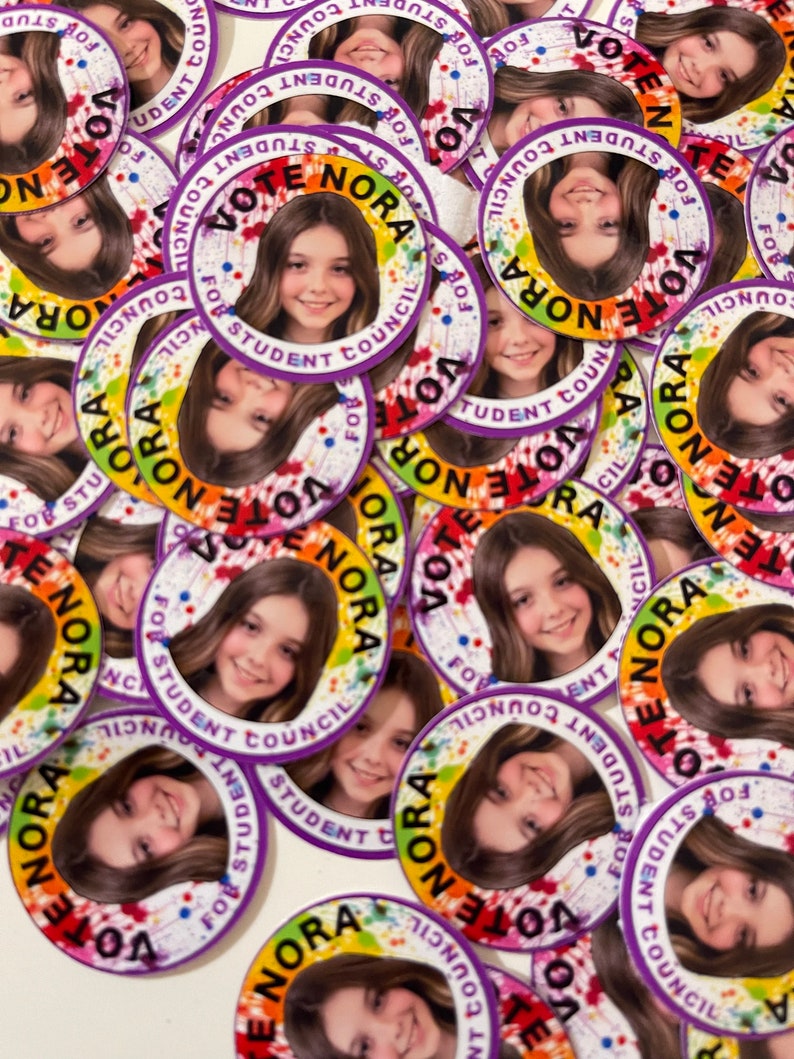 Custom Student Council Campaign Stickers: Waterproof Vinyl Labels - Etsy