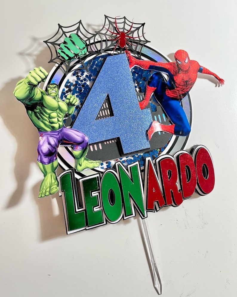 Spiderman Hulk Cake Topper - Etsy
