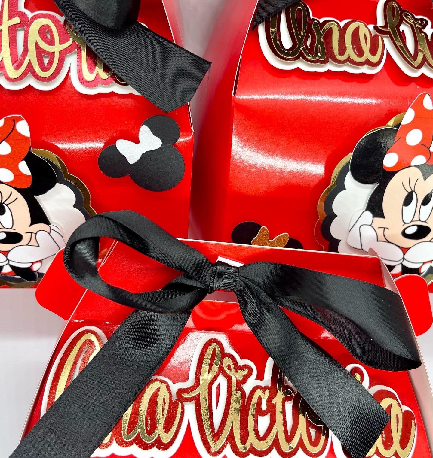 Minnie Mouse Theme Favor Boxes - Etsy