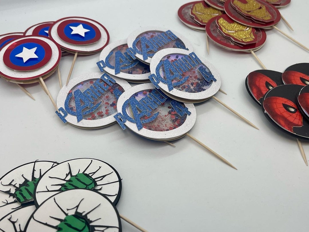 Superhero Cupcake Toppers | Comic Book Party Picks | Marvel & DC ...