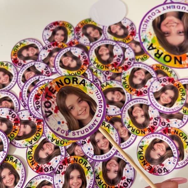Student Council Campaign Stickers - Etsy