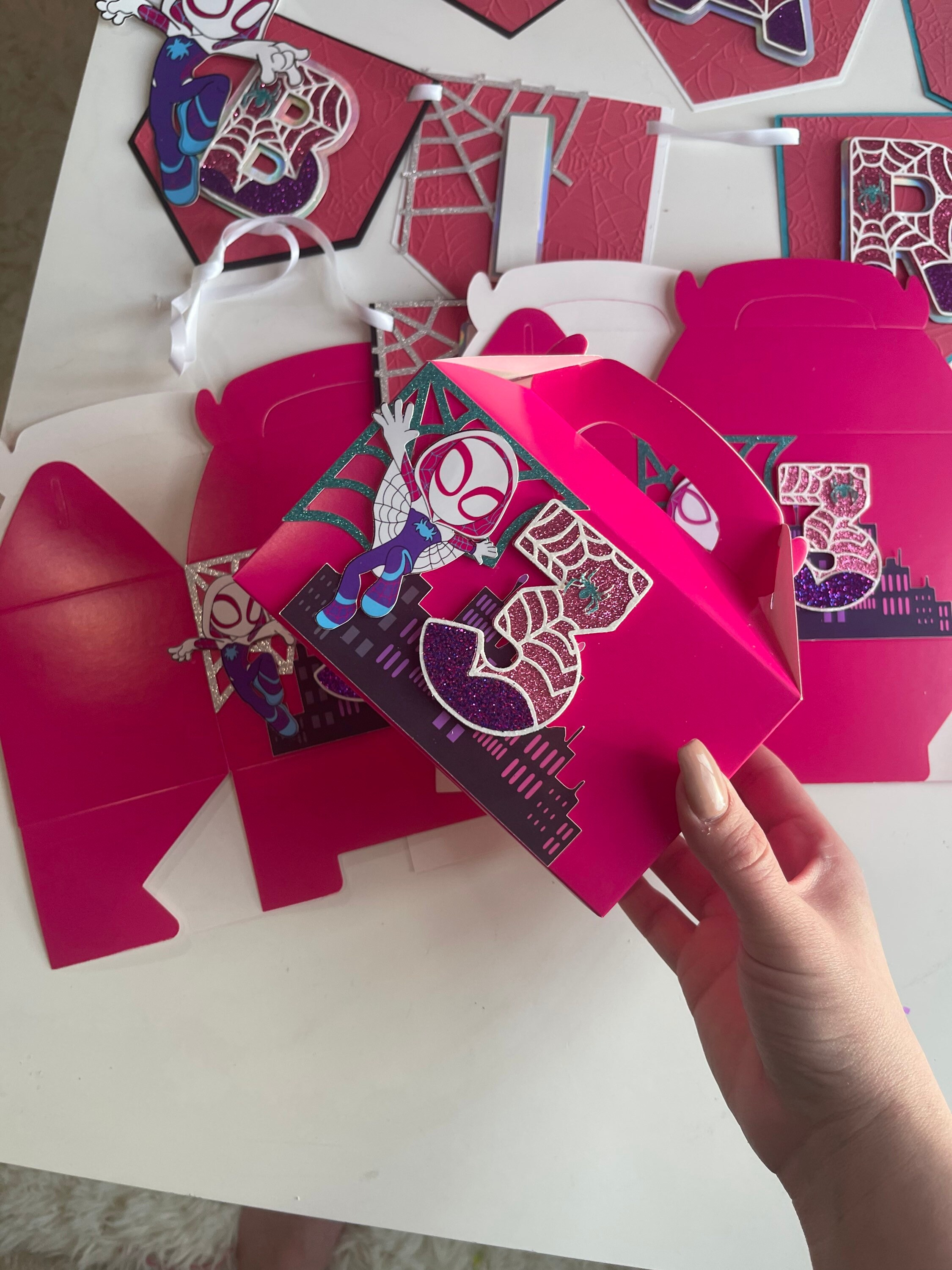 Gwen Ghost Spider Favor Boxes - Etsy