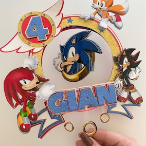 Sonic Theme Cake Topper - Etsy