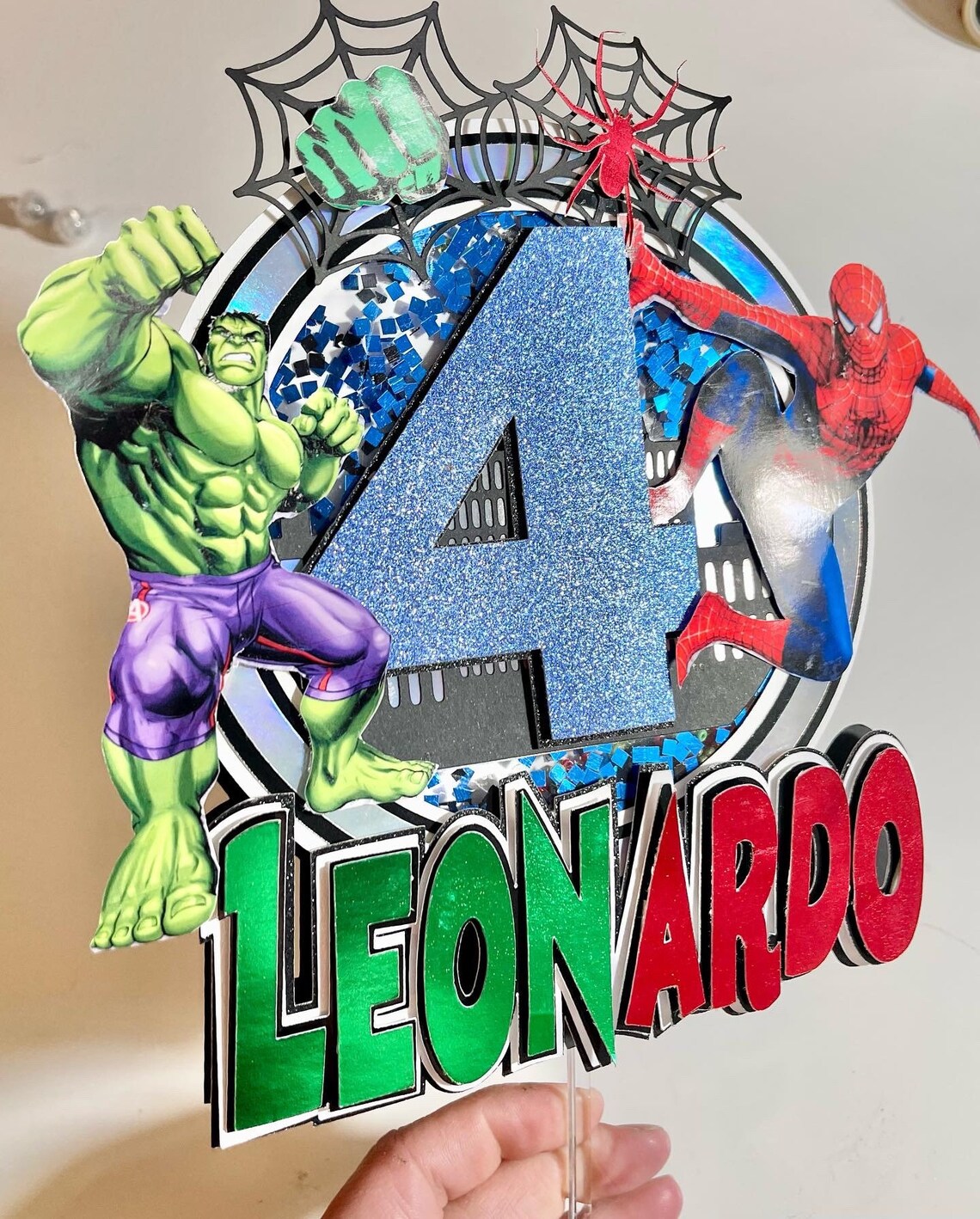 Spiderman Hulk Cake Topper - Etsy