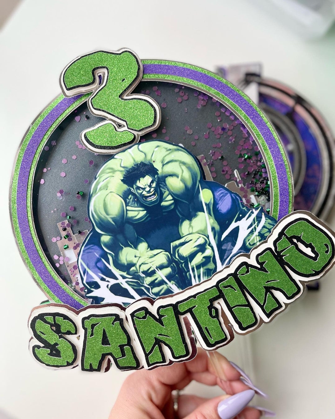 Hulk Cake Topper | Superhero Smash Birthday Decor | Marvel Avenger Cake ...