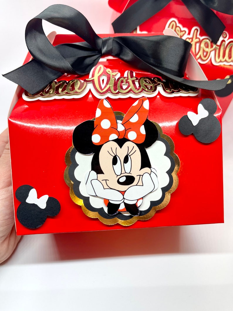 Minnie Mouse Theme Favor Boxes - Etsy