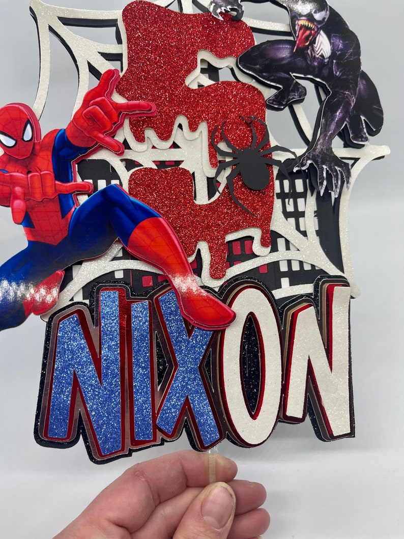 Venom Cake Topper Spiderman/venom Birthday Cake Topper | Etsy