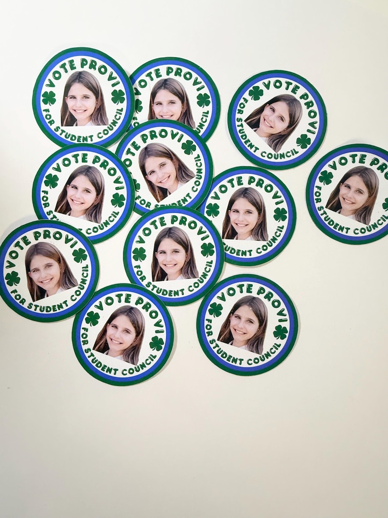 Custom Student Council Campaign Stickers: Waterproof Vinyl Labels - Etsy