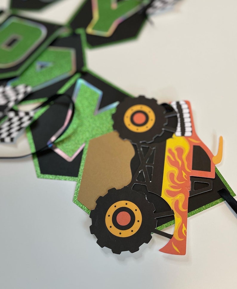 Monster Jam Theme Birthday Banner - Etsy