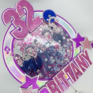 NSYNC Birthday Shaker Cake Topper | 90s Boy Band Party Decor | Glitter ...