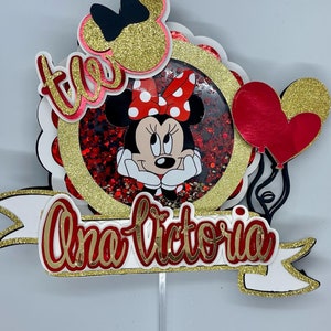 Minnie Mouse Theme Cake Topper - Etsy