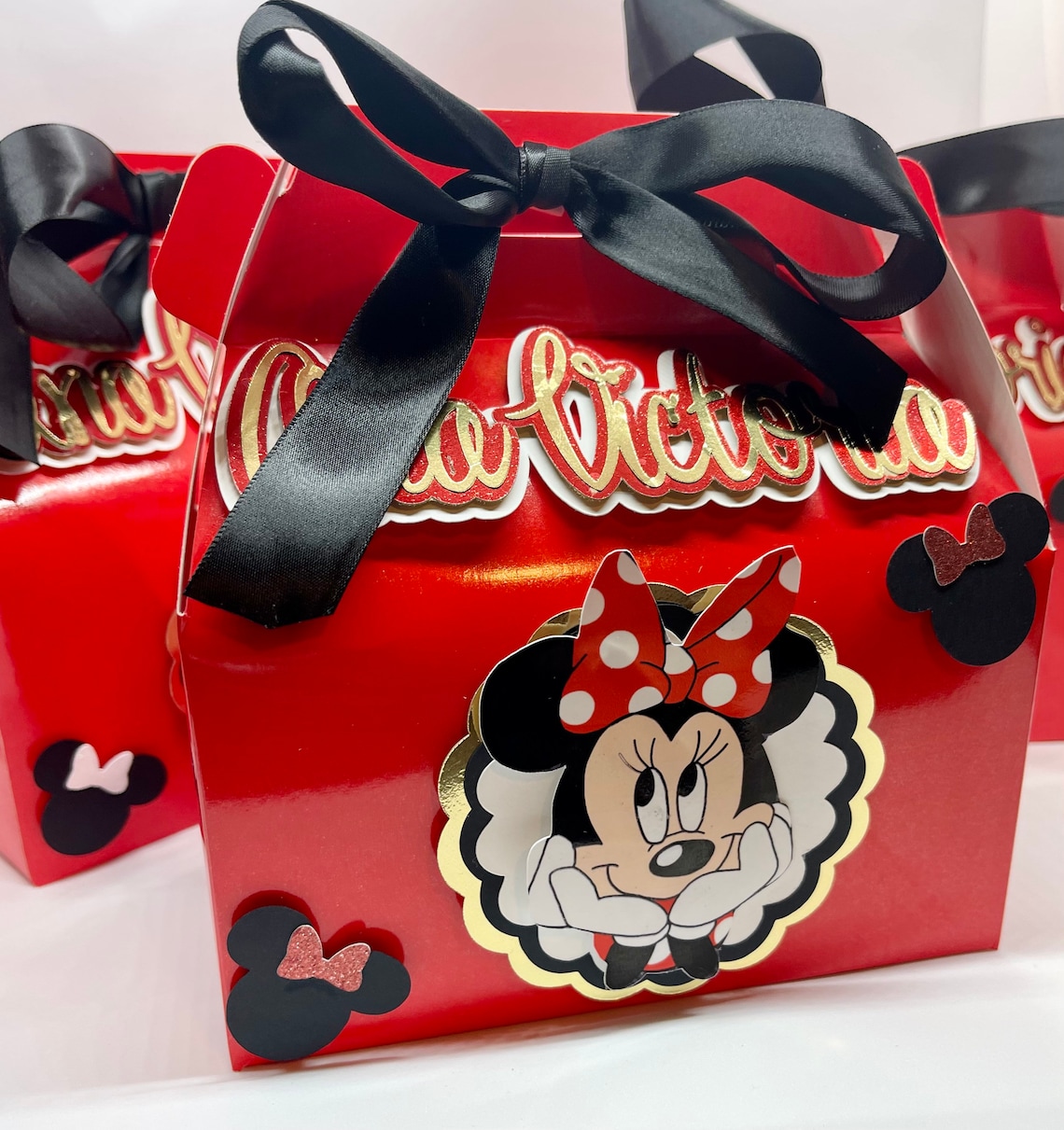 Minnie Mouse Theme Favor Boxes | Etsy