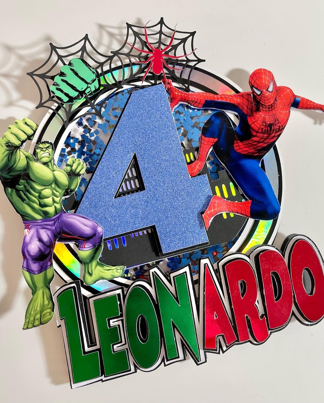 Spiderman Hulk Cake Topper - Etsy