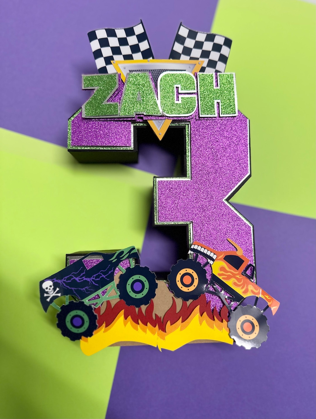 Monster Truck Monster Jam 3D Letters Party Decor - Etsy