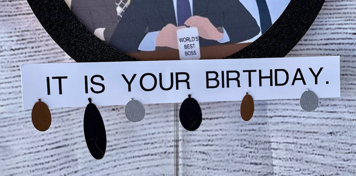 The Office Birthday Cake Topper | Dunder Mifflin Party Decor - Etsy