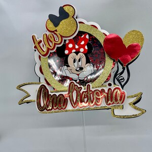 Minnie Mouse Theme Cake Topper - Etsy