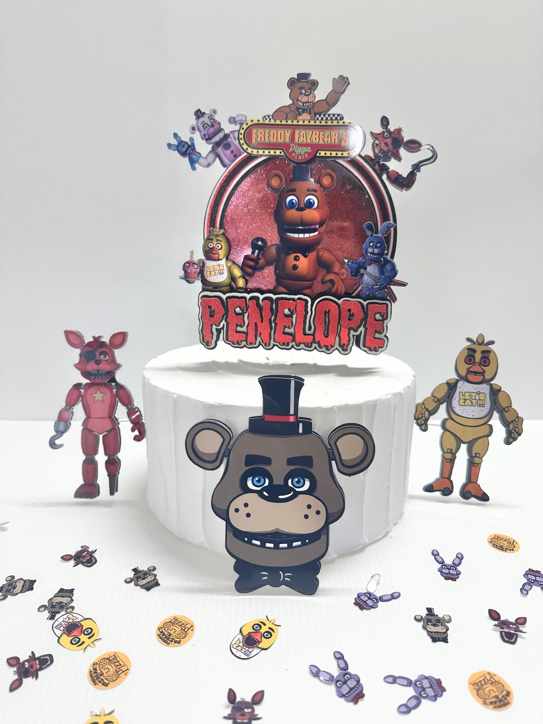 Five Nights Cake Topper FNAF Cake Topper Freddy Cake Topper - Etsy