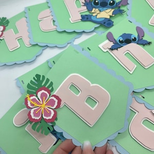 Lilo and Stitch Birthday Banner | Hawaiian Ohana Party, Custom Name - Etsy