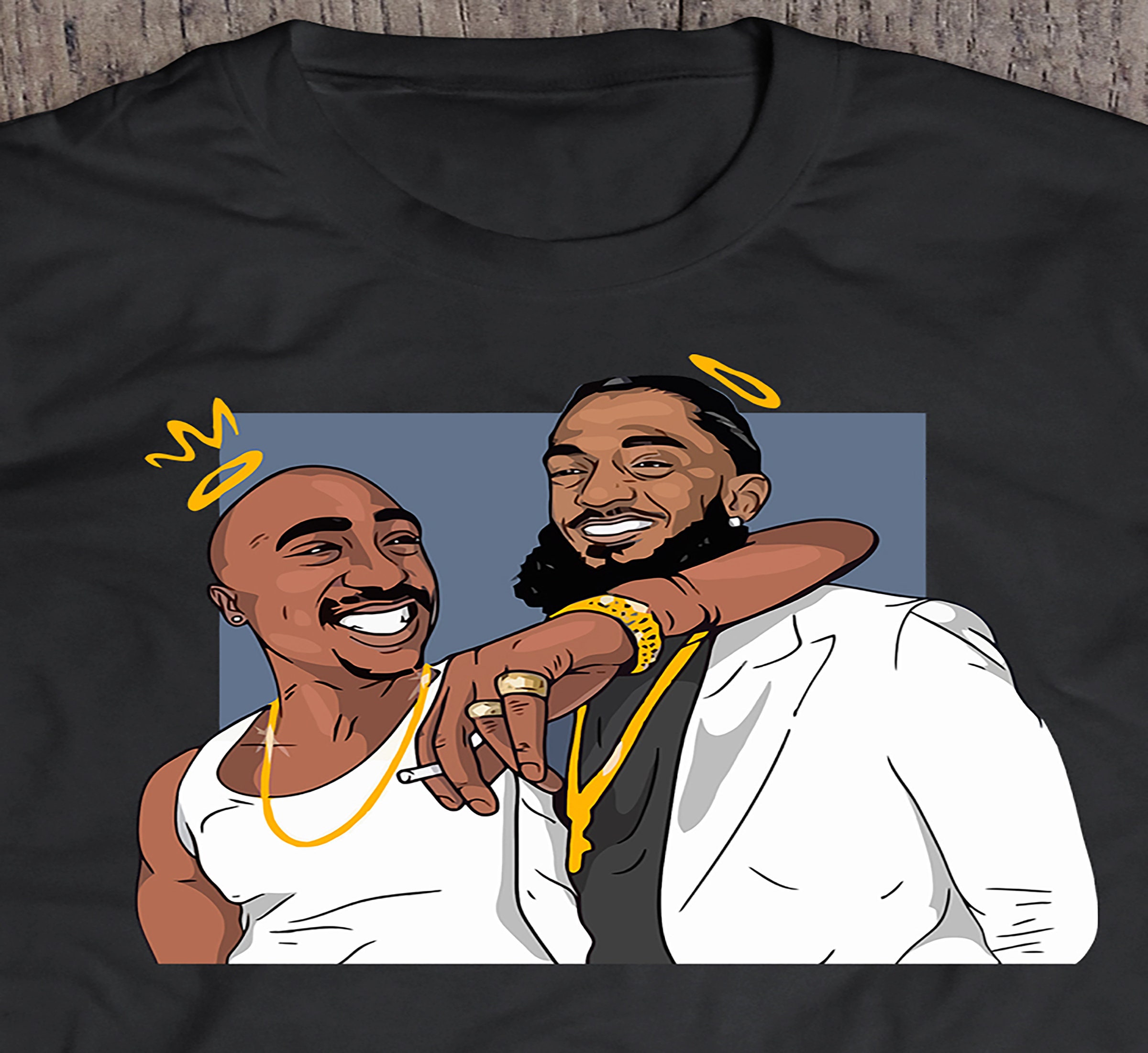 Tupac And Nipsey Hussle T Shirt Hip Hop Culture Tupac Etsy